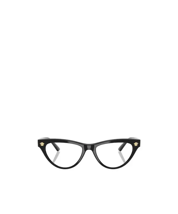 Versace Full Rim Cat Eye Eyeglasses - Black