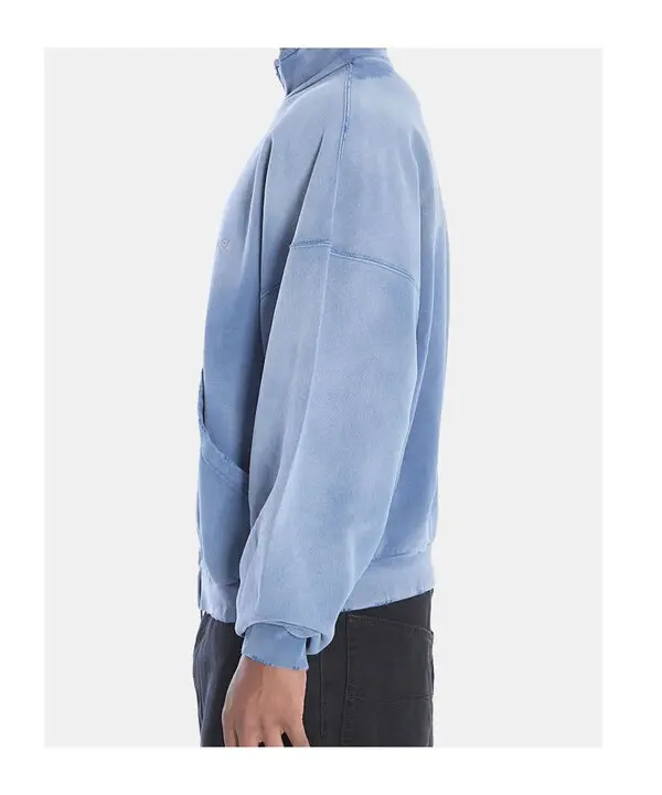 Balenciaga Distressed High Neck Zip-up Jacket