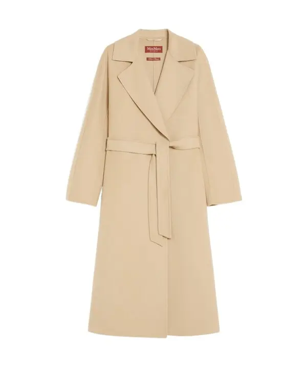 Max Mara Belted Long-sleeved Coat - Sand-colored