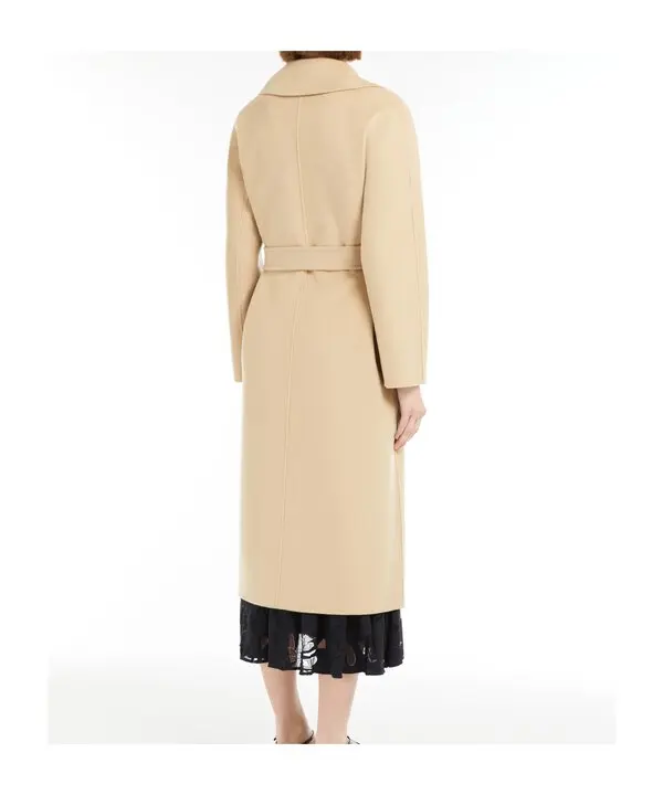 Max Mara Belted Long-sleeved Coat - Sand-colored