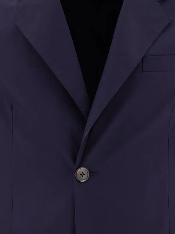 Prada Single-breasted Cotton Blend Jacket - Black