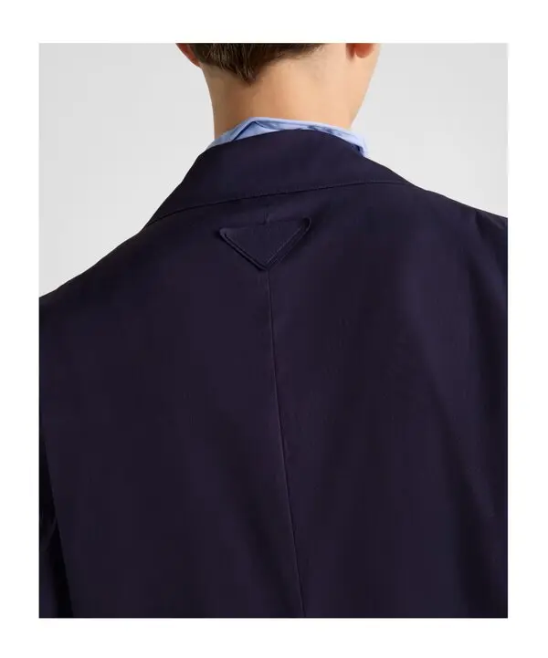 Prada Single-breasted Cotton Blend Jacket - Black