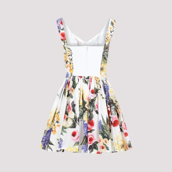 Dolce & Gabbana Garden Floral Print Mini Corset Dress