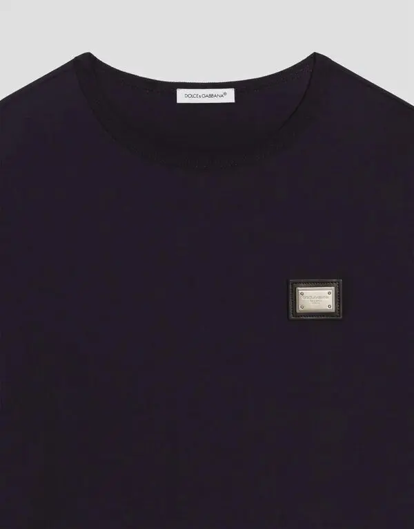 Dolce & Gabbana Logo Patch T-shirt - Blue