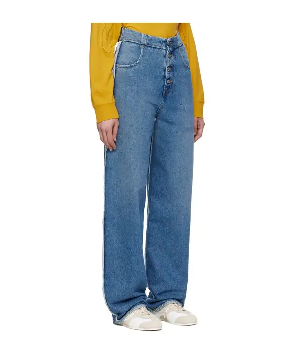 MAISON MARGIELA Logo Patch High-waist Jeans