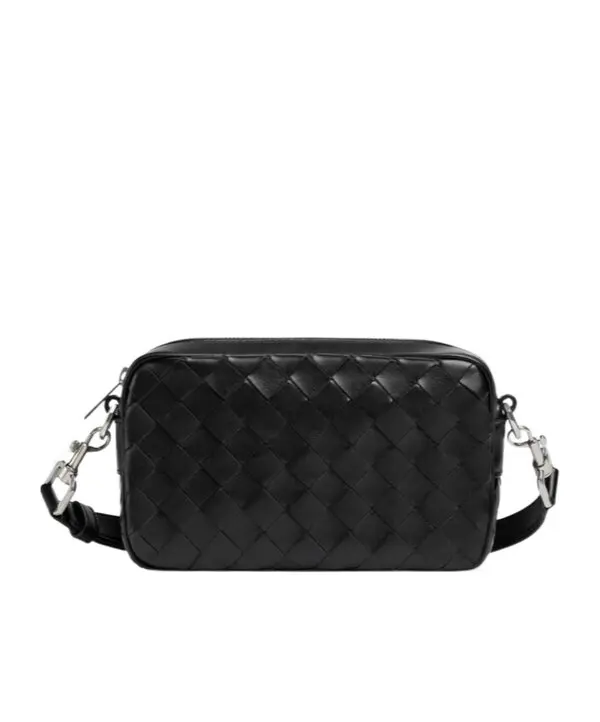 Bottega Veneta Intrecciato Mini Camera Bag - Black