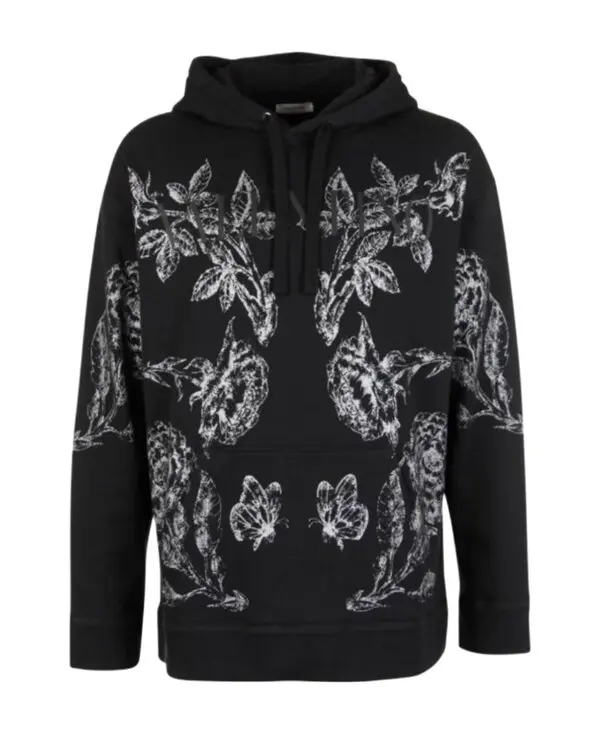 Valentino Garavani Floral Print Hoodie - Black