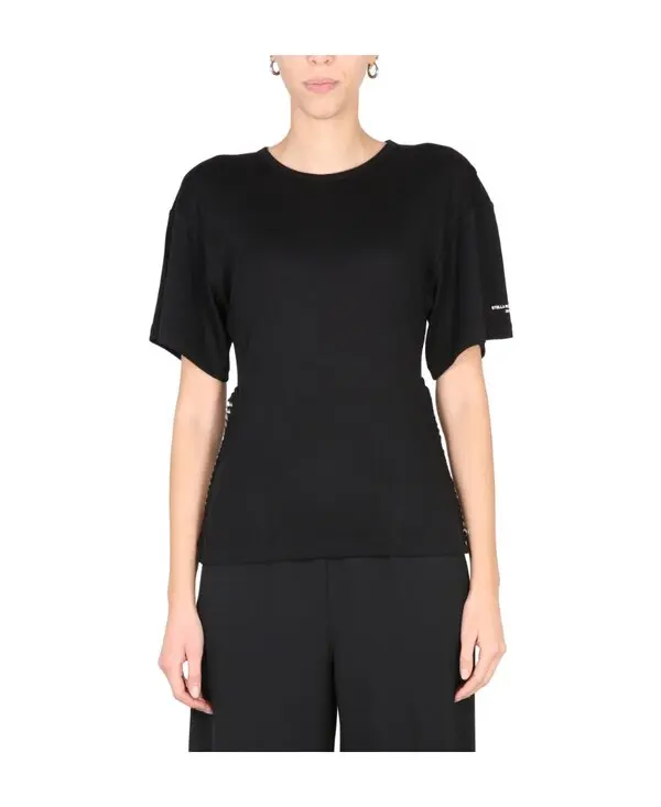 Stella McCartney Chain Detail Crewneck T-shirt - Black