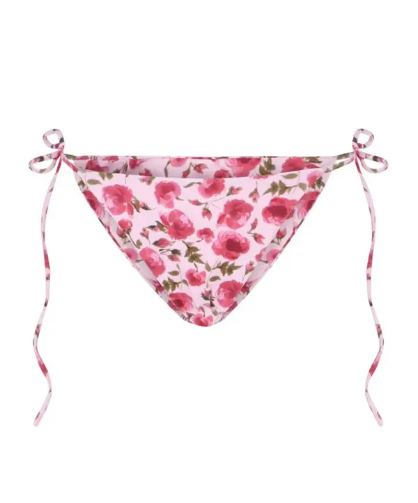 Magda Butrym Floral Print Tie Bikini Bottoms - Pink