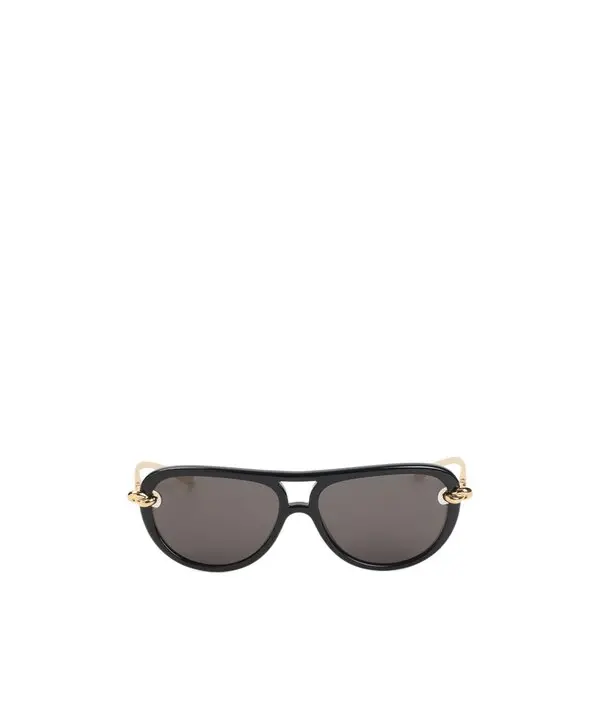 Bottega Veneta Knot Aviator Sunglasses - Gray