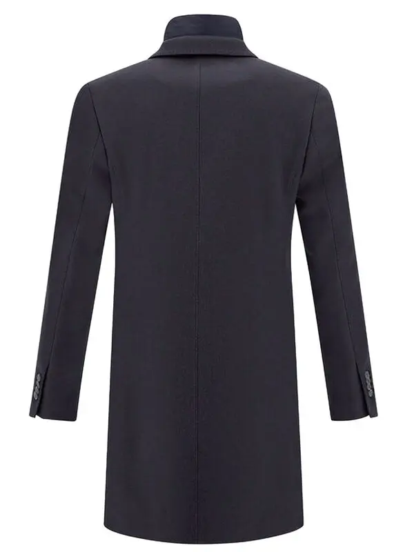 Herno Single-breasted Layered Coat - Black