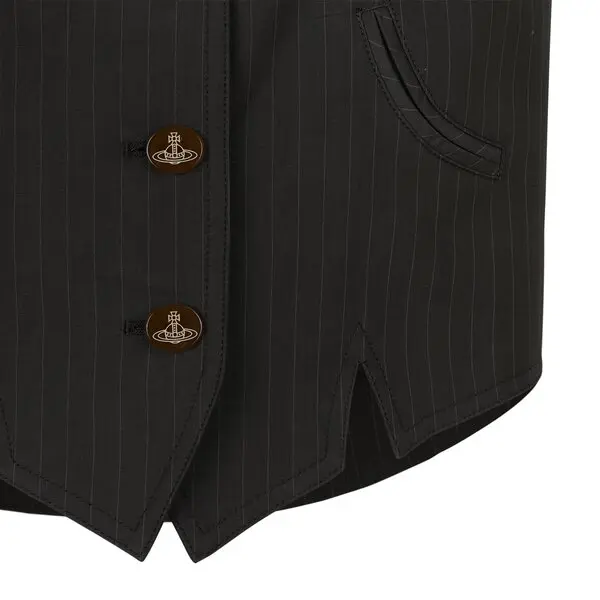 VIVIENNE WESTWOOD Pinstriped Sleeveless Vest With Button Detailing