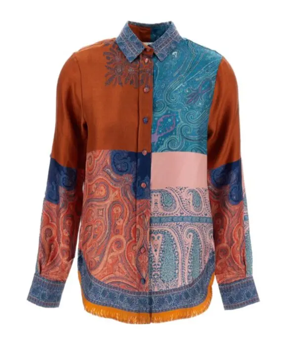PIERRE-LOUIS MASCIA Multicolor Silk Printed Shirt