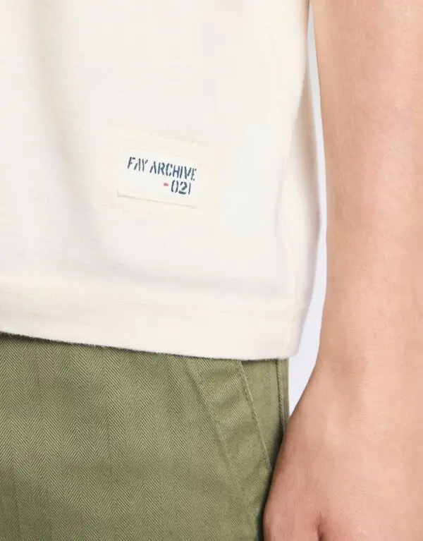 FAY Archive Logo Crew Neck T-shirt - White