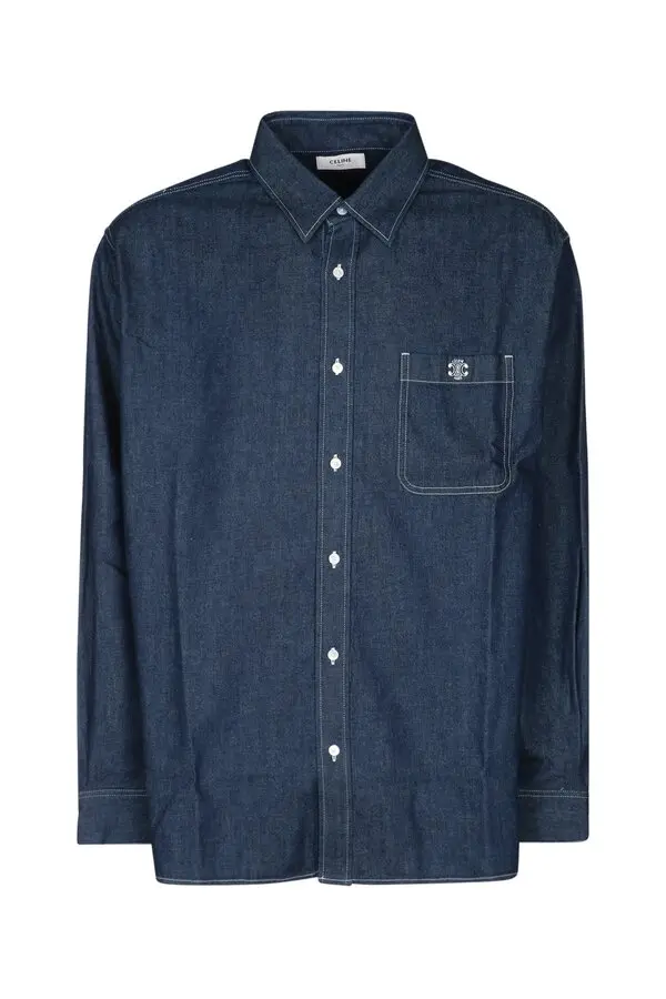 Celine Long-sleeved Denim Shirt