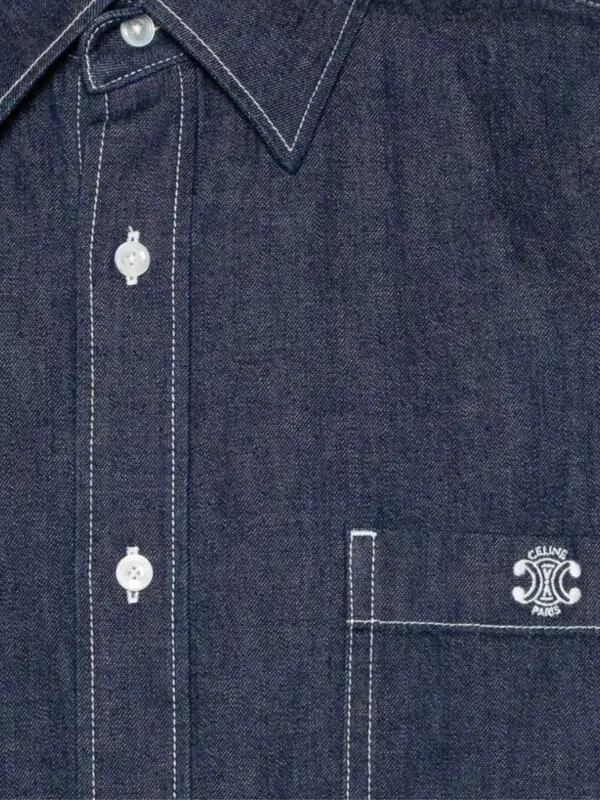 Celine Long-sleeved Denim Shirt