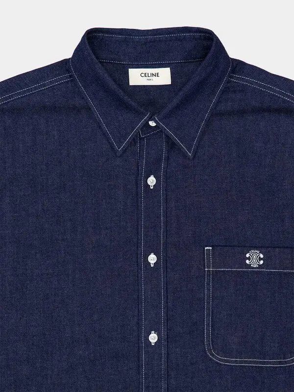 Celine Long-sleeved Denim Shirt