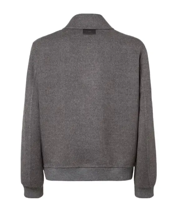 Fendi Single-breasted Jacket With Embossed Ff Detail - Grey