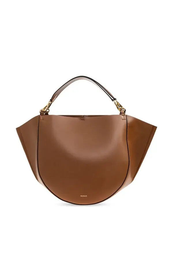 WANDLER Hortensia Curve Strap Leather Tote Bag