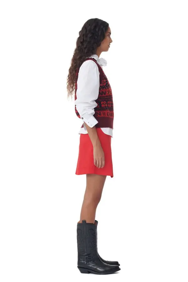 GANNI Shiny Corduroy Mini Skirt