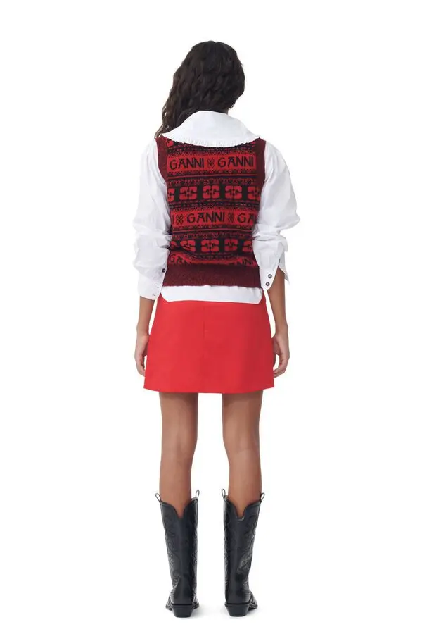 GANNI Shiny Corduroy Mini Skirt