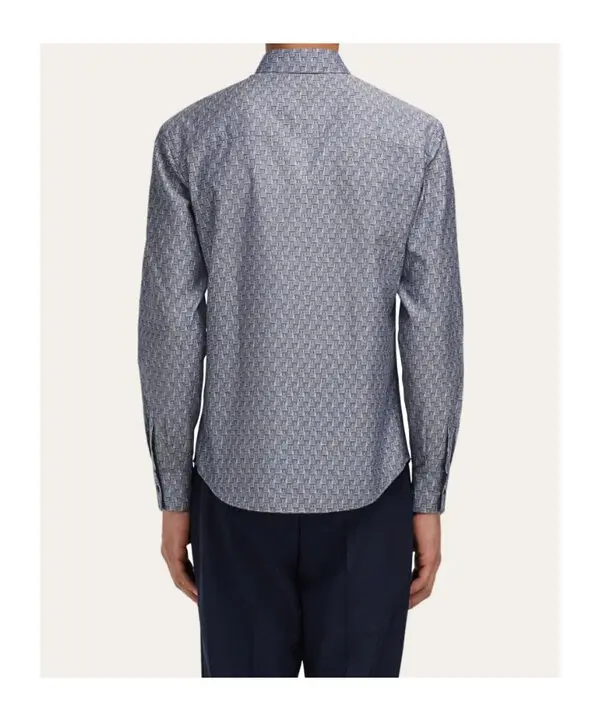 FERRAGAMO Monogram Shirt - Gray