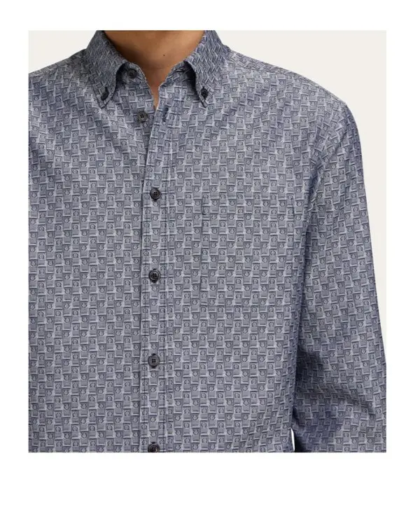 FERRAGAMO Monogram Shirt - Gray