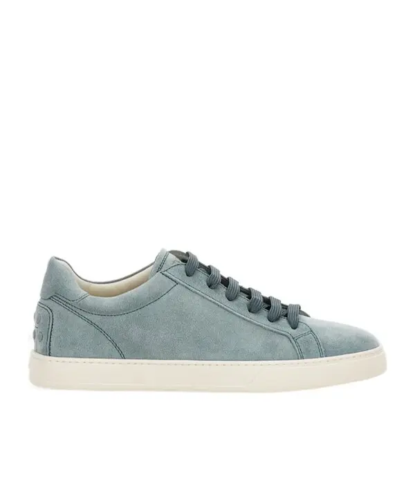 TOD'S Round Toe Logo Detail Lace-up Sneakers - Cromo