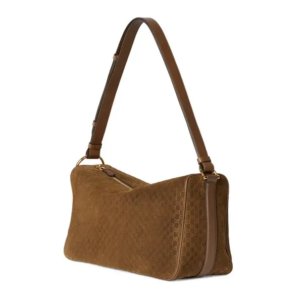 Gucci Half Horsebit Large Shoulder Bag - Brown