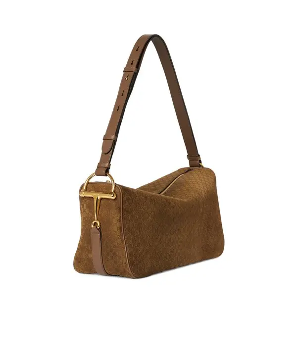 Gucci Half Horsebit Large Shoulder Bag - Brown