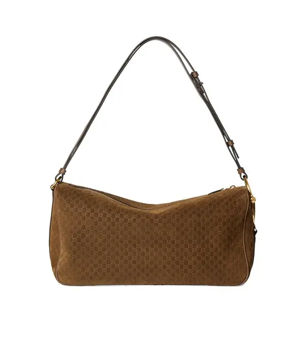 Gucci Half Horsebit Large Shoulder Bag - Brown