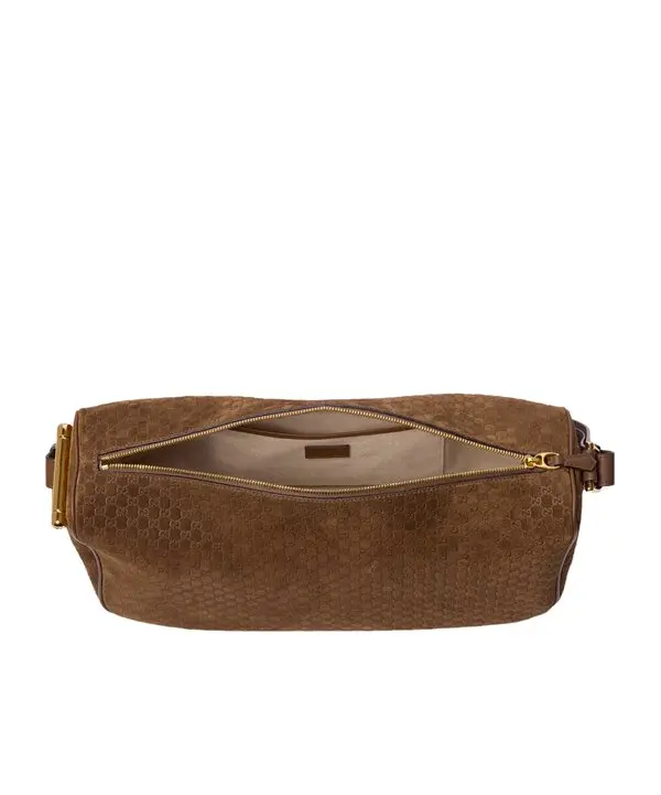 Gucci Half Horsebit Large Shoulder Bag - Brown