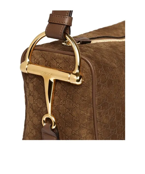Gucci Half Horsebit Large Shoulder Bag - Brown