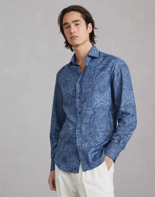 Brunello Cucinelli Patterned Jacquard Buttoned Shirt