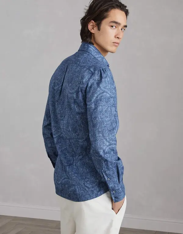 Brunello Cucinelli Patterned Jacquard Buttoned Shirt