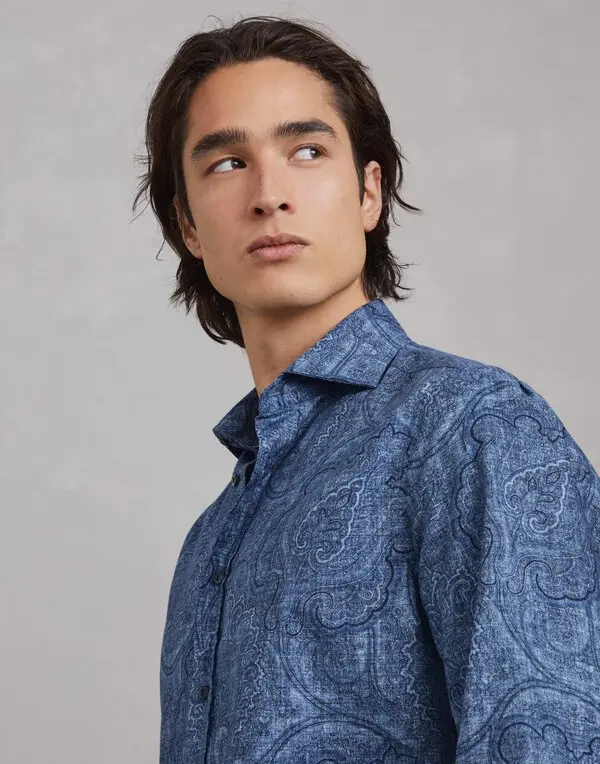 Brunello Cucinelli Patterned Jacquard Buttoned Shirt