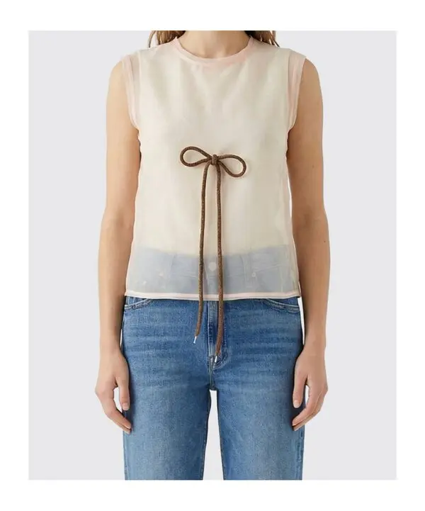 Simone Rocha Sleeveless Top With Bow Detail - Nude