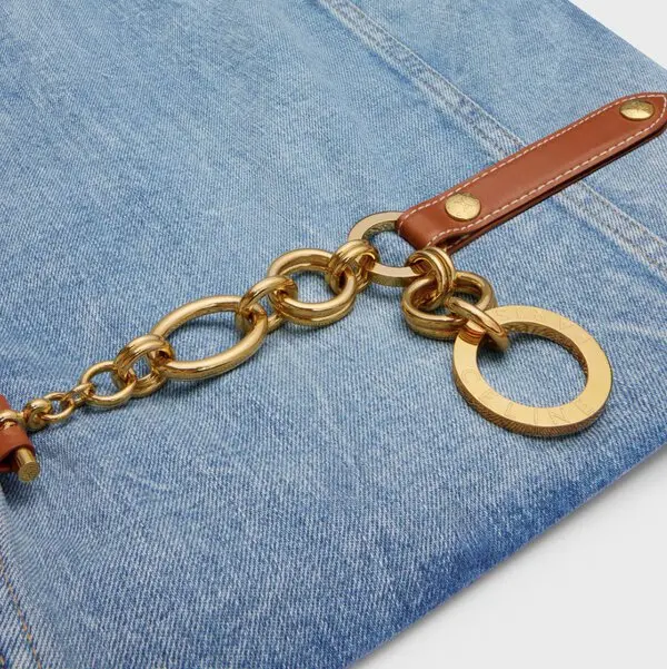 Celine Classic Fit Denim Jacket With Triomphe Buttons - No