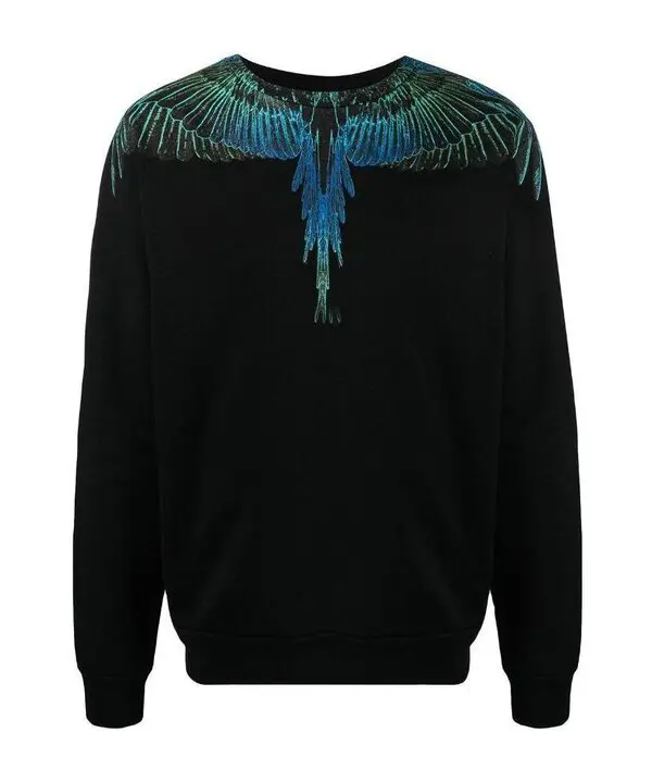 MARCELO BURLON COUNTY OF MILAN Wings Print Sweatshirt - Black