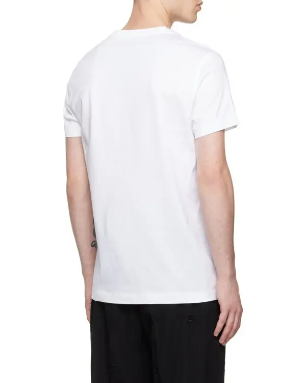 Burberry Logo Embroidered Crewneck T-shirt - White