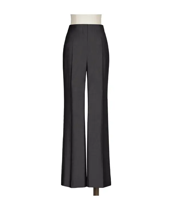 Max Mara Wool Trumpet Trousers - Gray