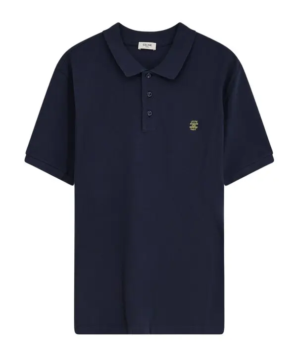 Celine Short-sleeved Polo Shirt - Black