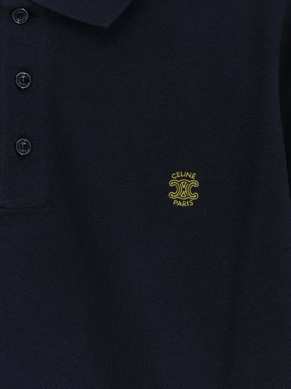 Celine Short-sleeved Polo Shirt - Black
