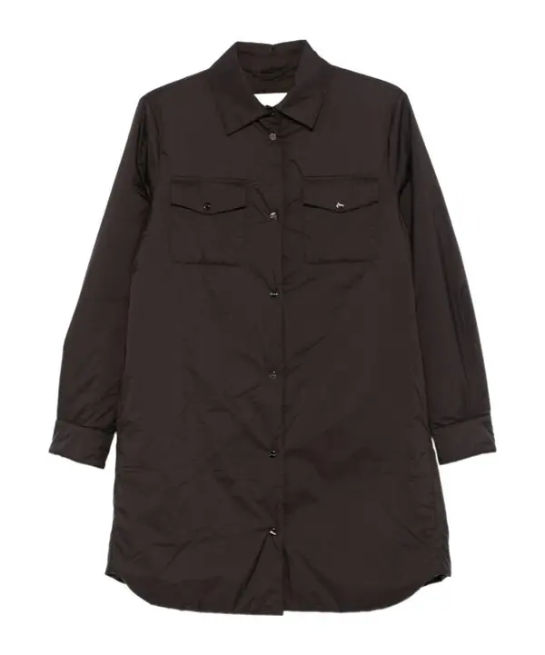 Herno Quilted Button-down Shirt Coat - Black