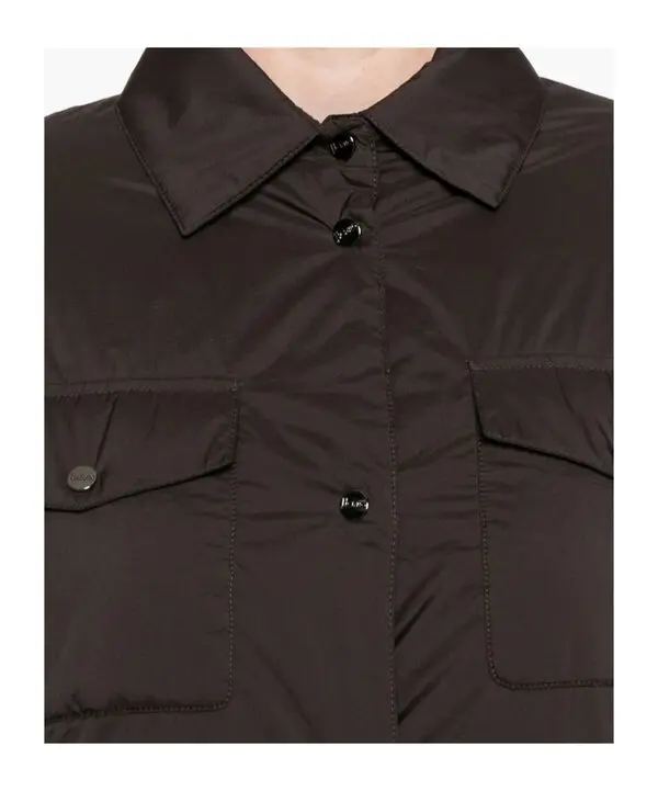Herno Quilted Button-down Shirt Coat - Black