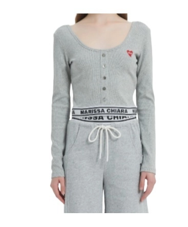 Marissa Chiara Long-sleeve Cropped T-shirt With Scoop Neckline