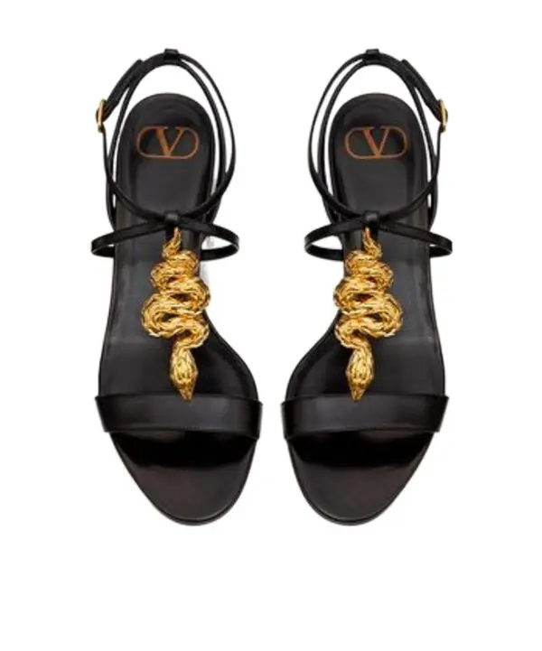 Valentino Garavani Snake Embellished High-heeled Sandals