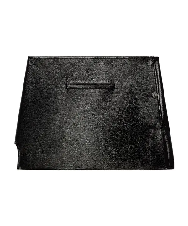 COURREGES Oblique Vinyl Mini Skirt