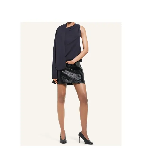 COURREGES Oblique Vinyl Mini Skirt