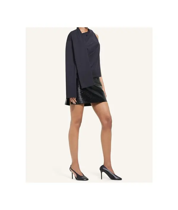 COURREGES Oblique Vinyl Mini Skirt